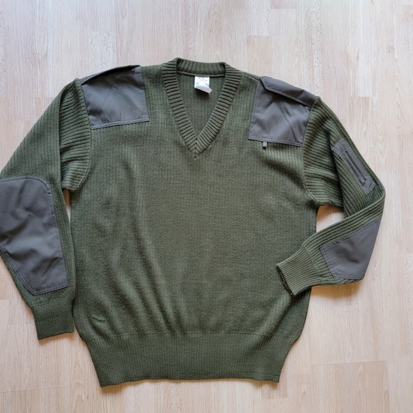 Sweaters | Vintage Italian Commando Army Mens Wool Sweater Olive Green ...